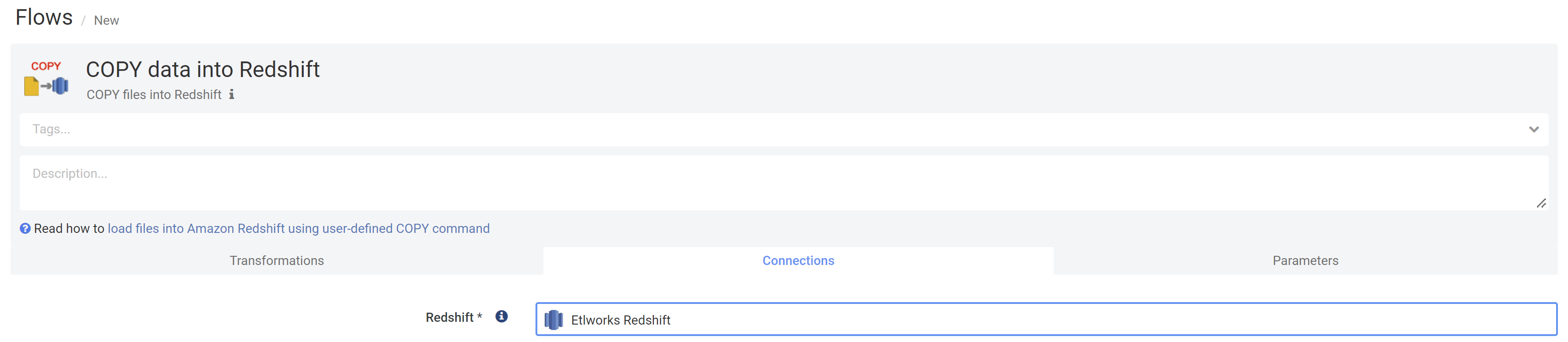 Load Files In Redshift Using User Defined Copy Command Etlworks Support