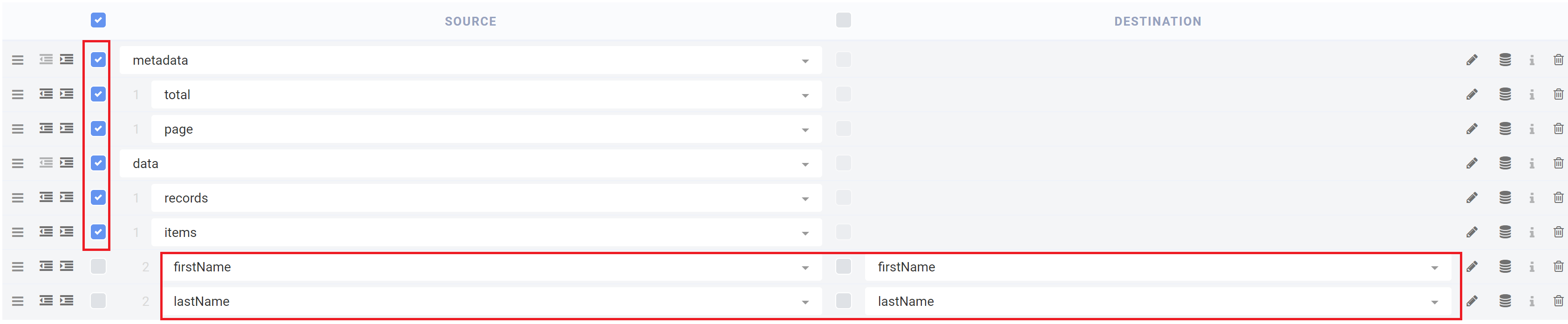 Mapping When The Source Is Nested And Destination Is Flat Etlworks Support