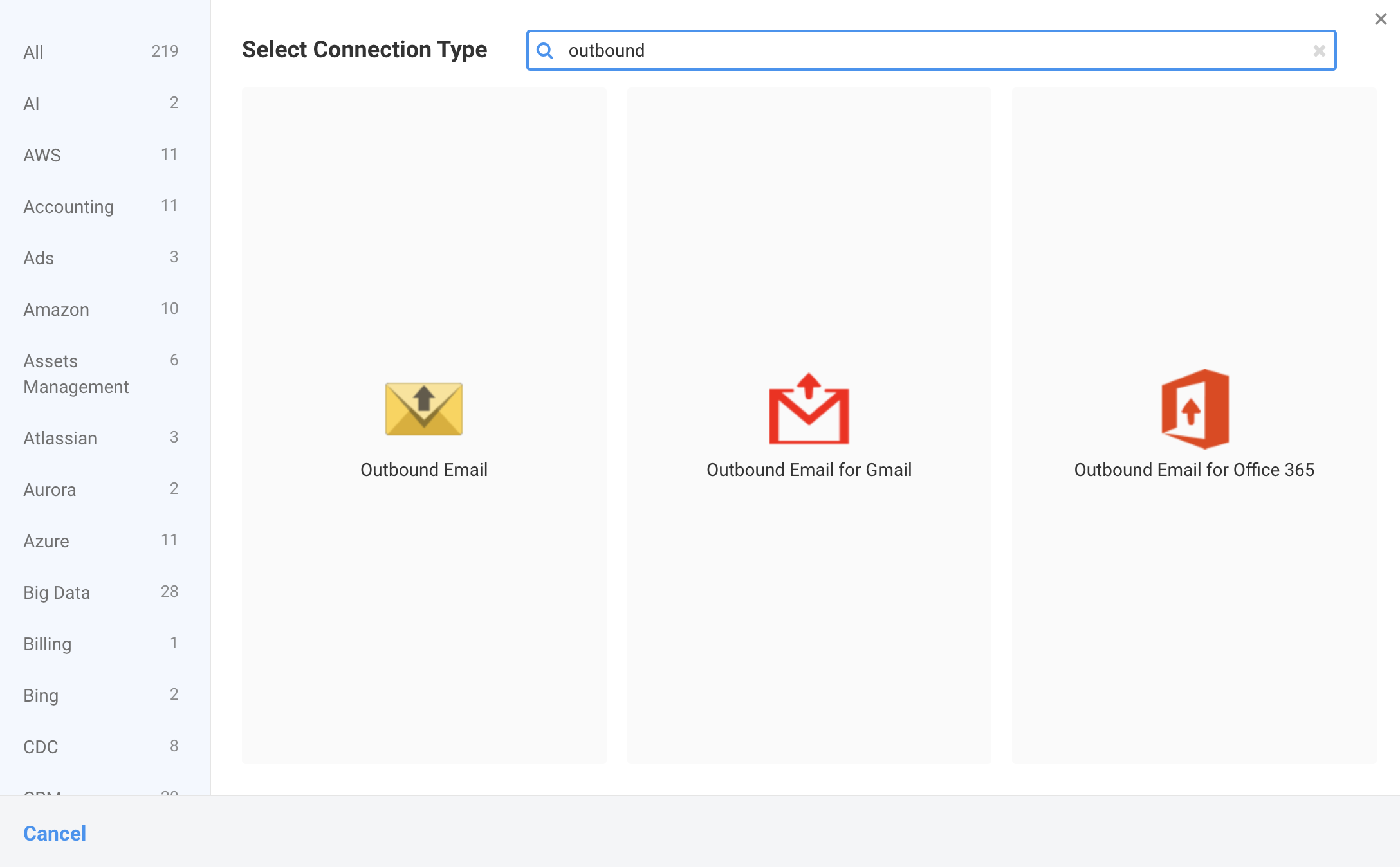 Outbound email connectors – Etlworks Support