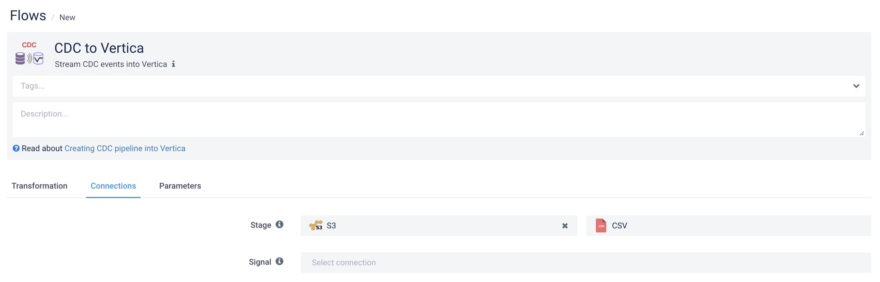 Create pipeline to CDC data into Vertica – Etlworks Support