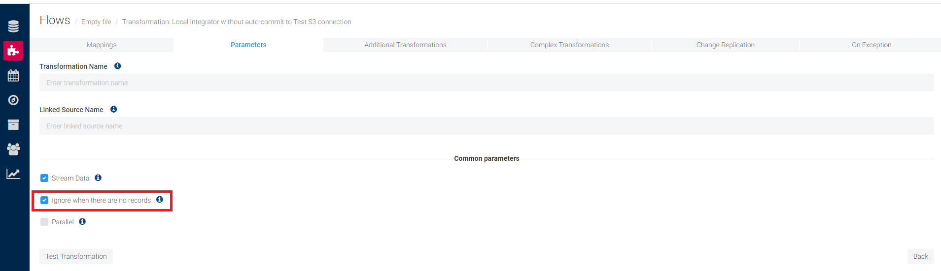 Ignore Transformation When Source Has No Records Etlworks Support