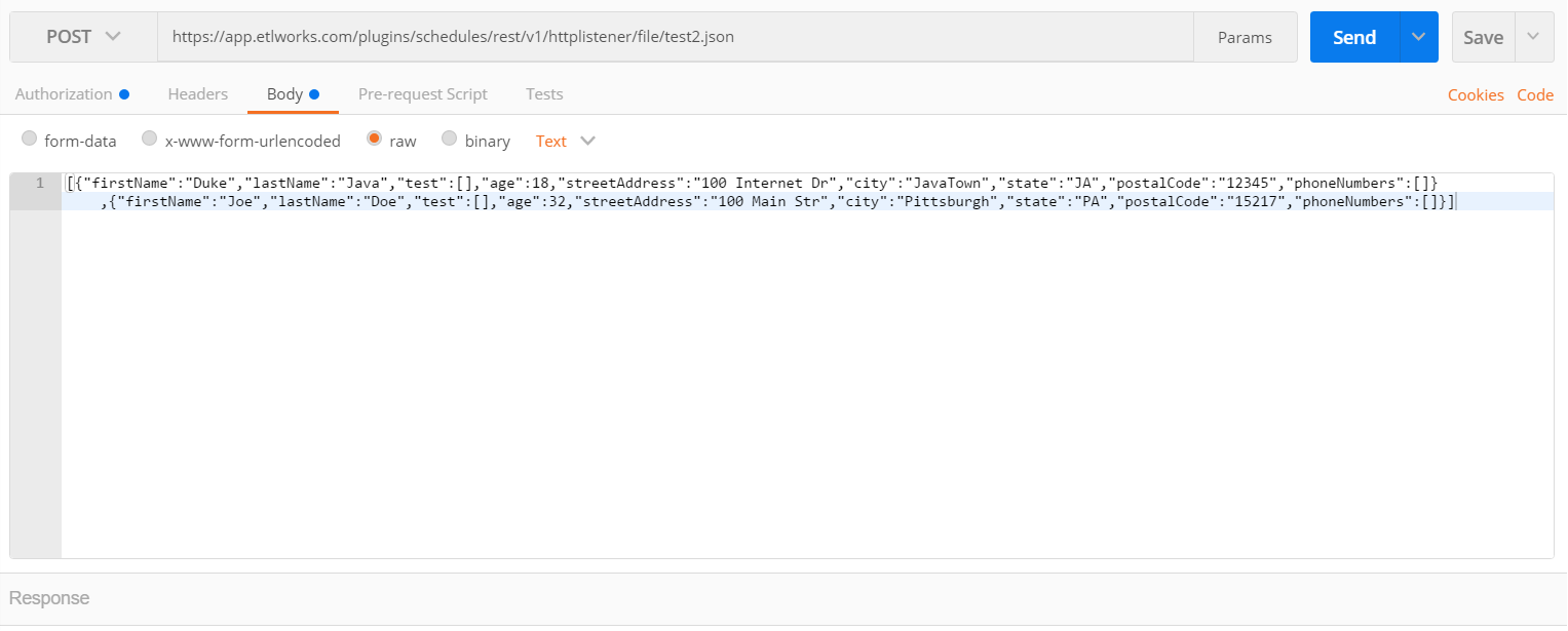 UPLOAD API: using an HTTP Listener to upload files – Etlworks Support