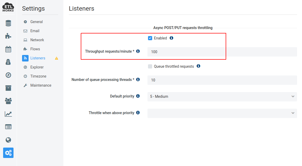 Asynchronous Postput Listener Requests Throttling And Queuing Etlworks Support