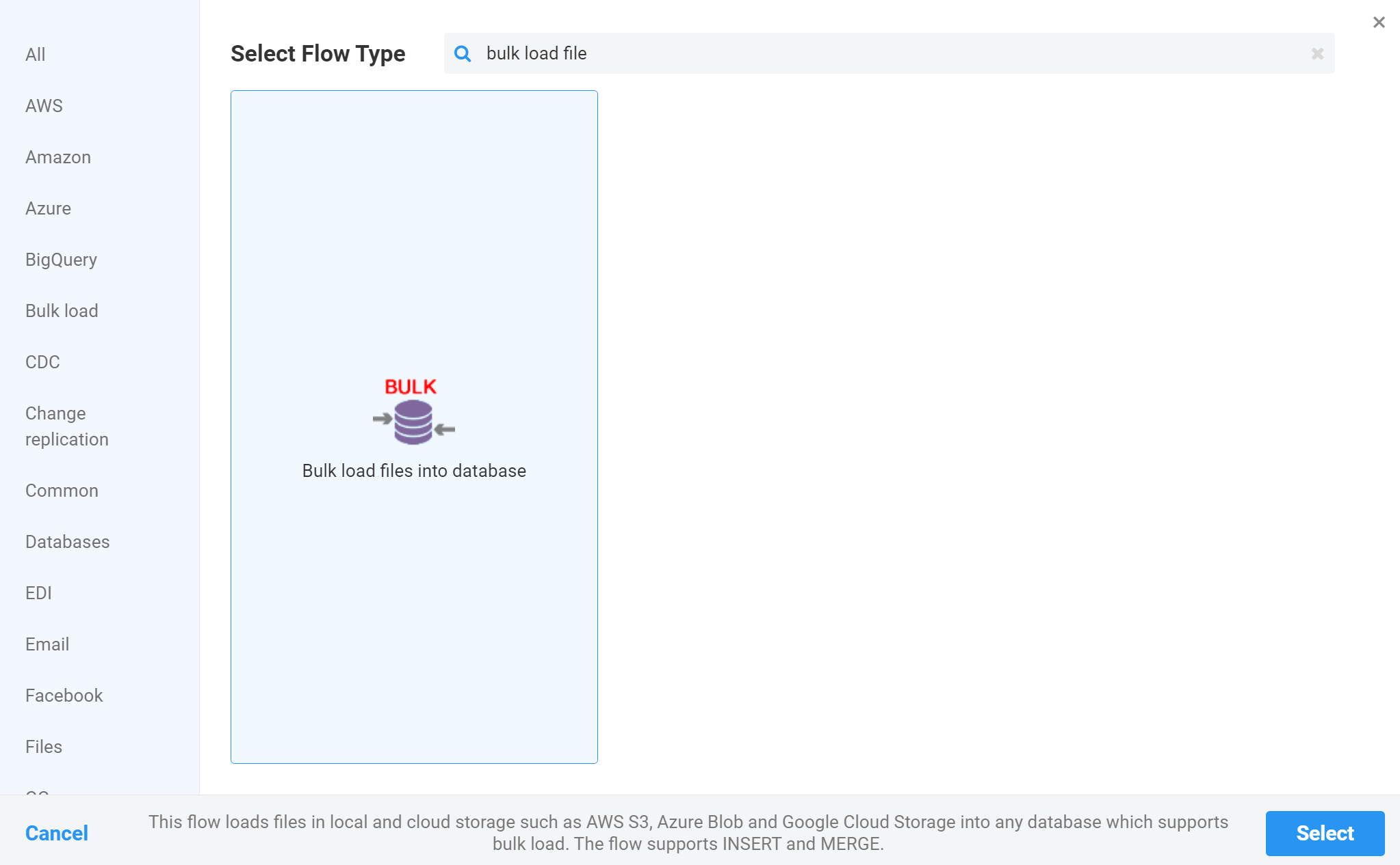 Bulk Load Files Into The Database Without Transformation Etlworks Support