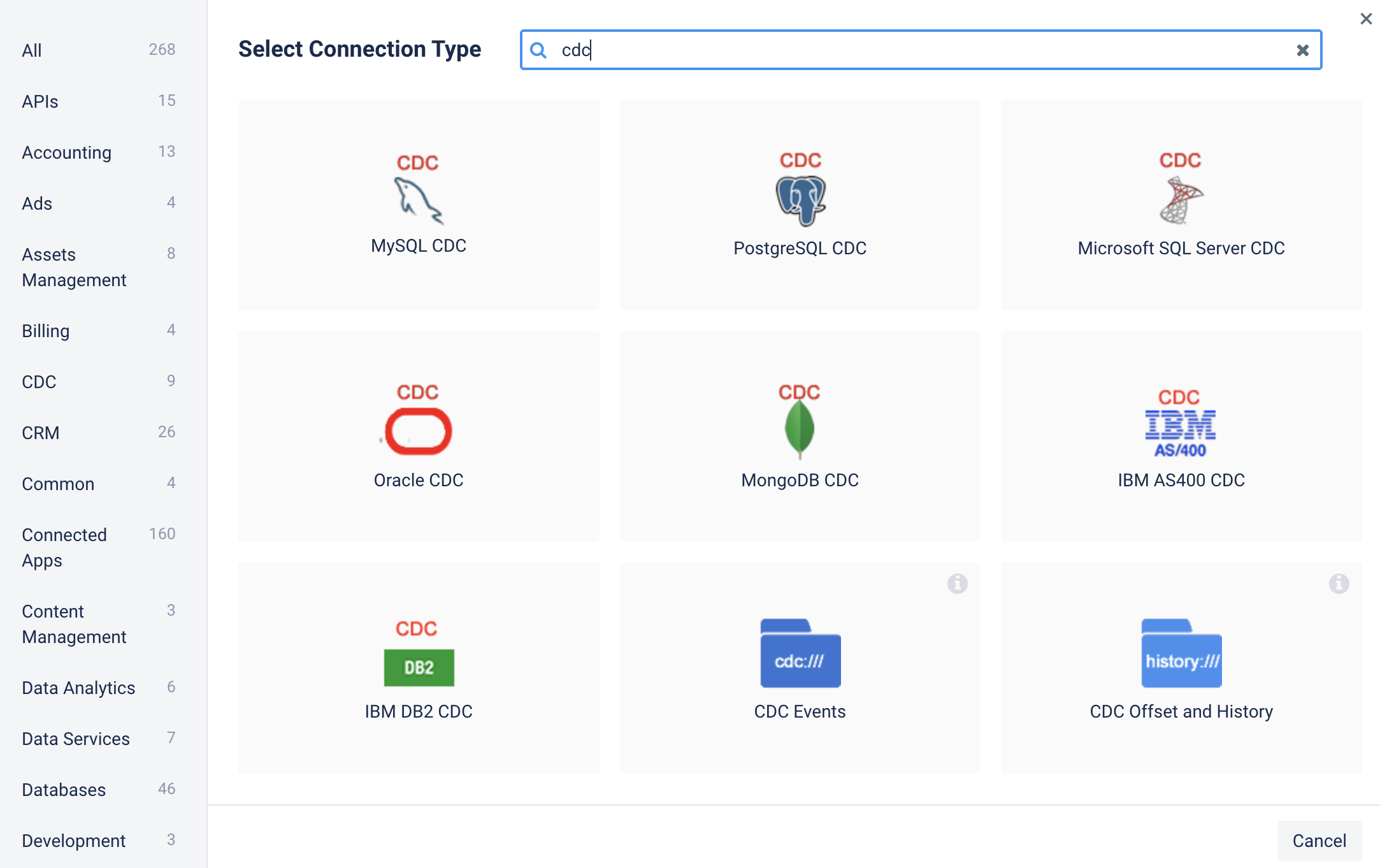 Connectors for Change Data Capture (CDC) – Etlworks Support