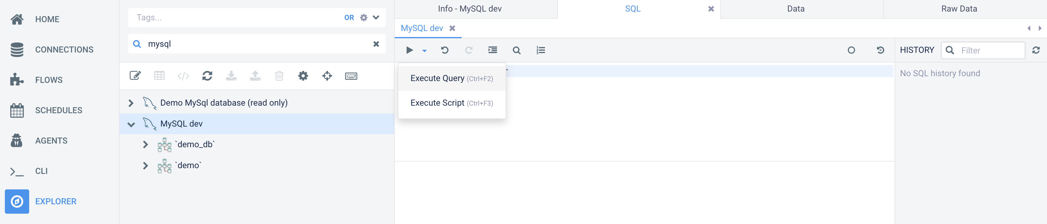 Running SQL in Etlworks Explorer – Etlworks Support
