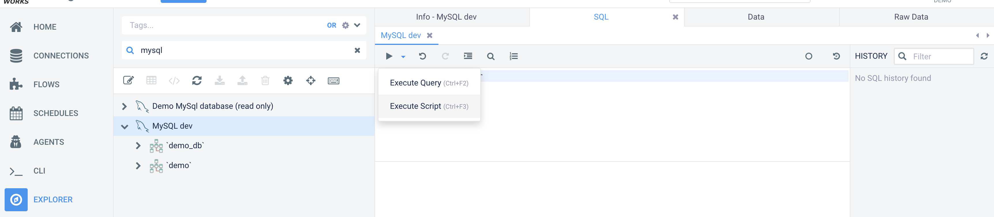 Running SQL in Etlworks Explorer – Etlworks Support